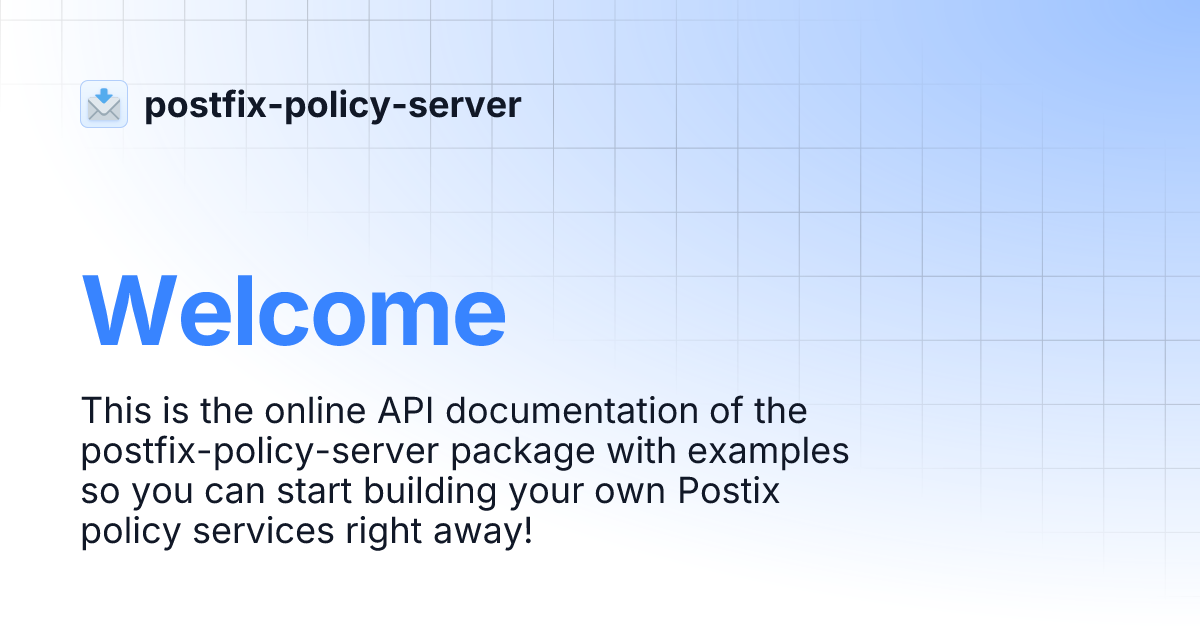 Welcome | postfix-policy-server